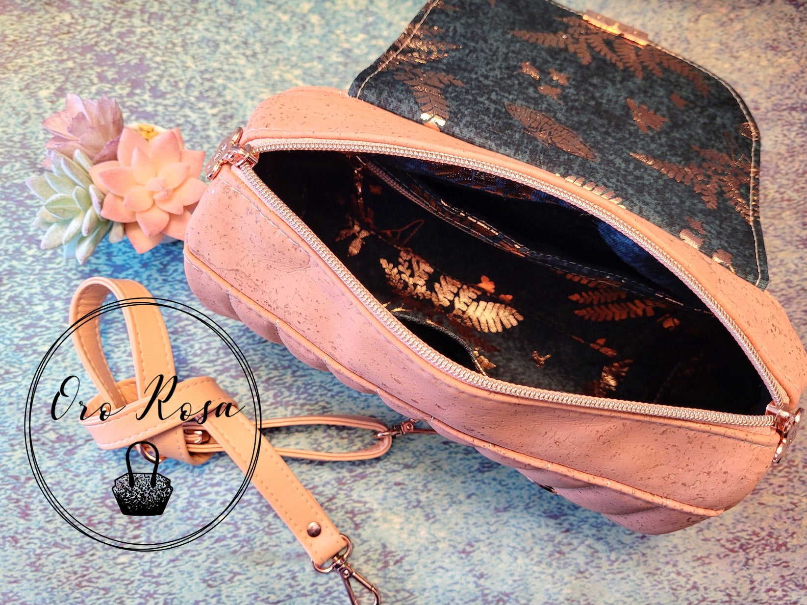 Quilted Hortensia Barrel Bag PDF Pattern – Oro Rosa Patterns